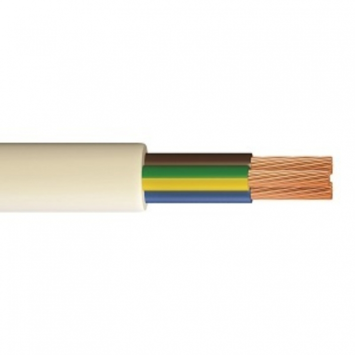 3093Y 2.5mm 3 Core Heat Resistant Flexible Cable White (Per Metre ...