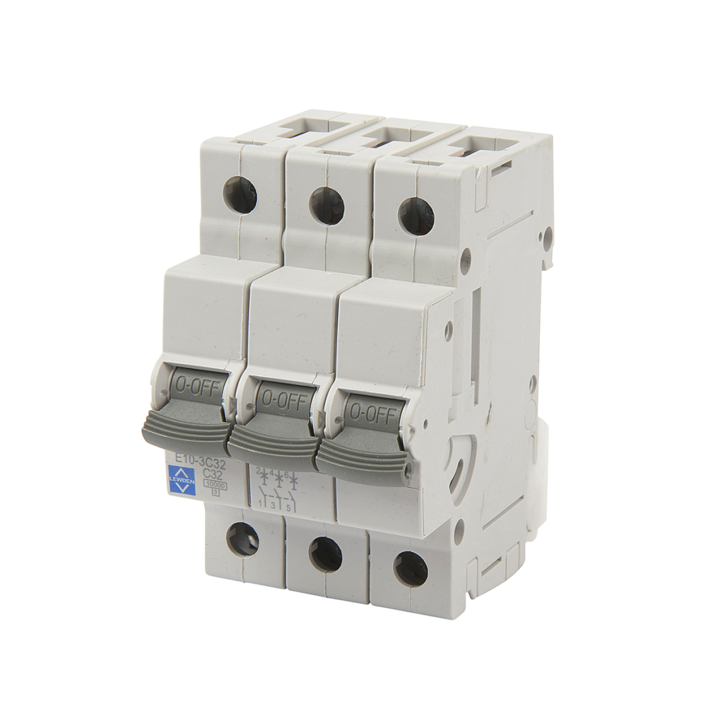 Lewden 3 Phase MCB 32A 10kA 3 Pole Type C | DTR Electrical Supplies