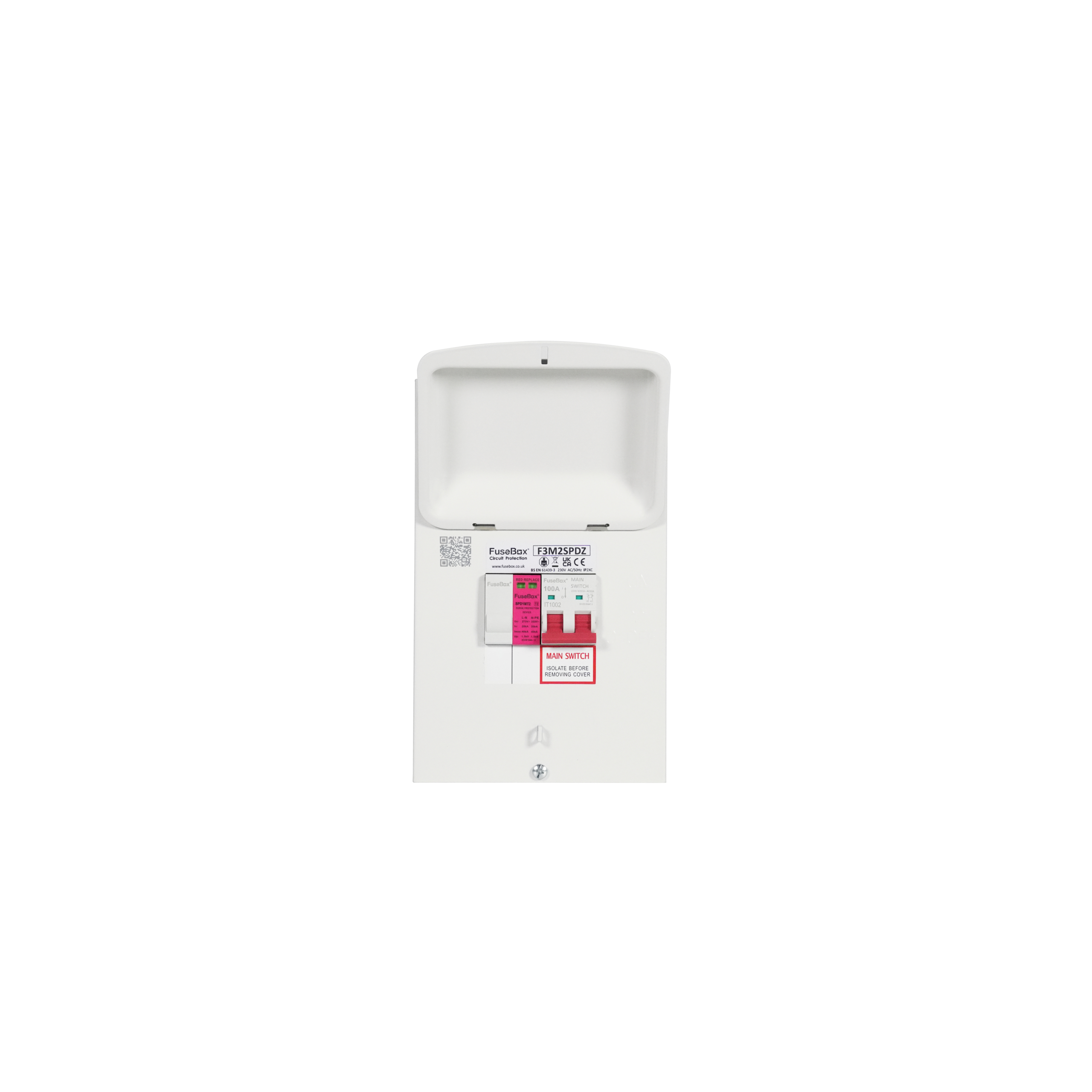 FuseBox Stand Alone Surge Protection Unit 4 Way 100A Main Switch + T2 ...