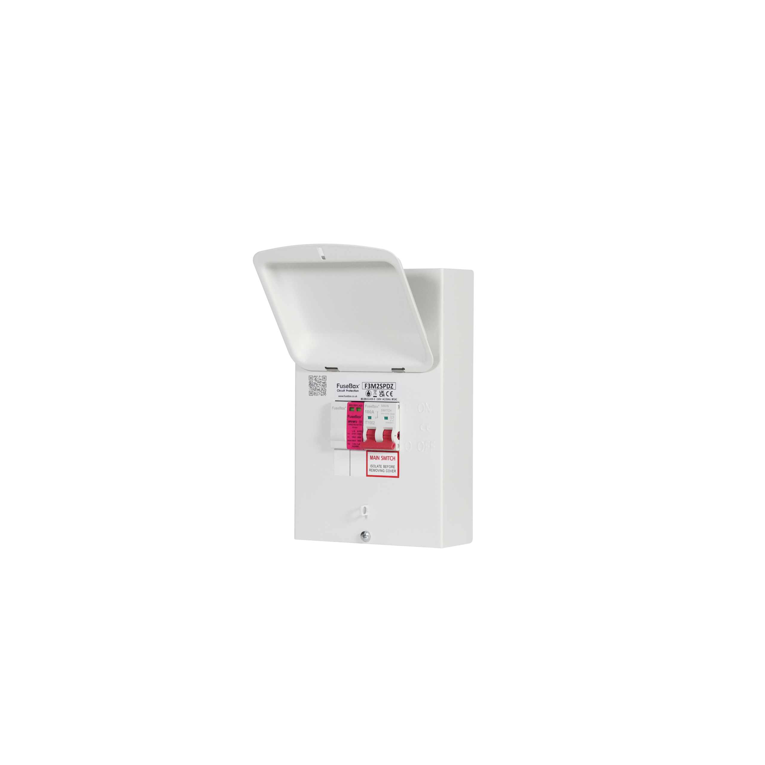 FuseBox Stand Alone Surge Protection Unit 4 Way 100A Main Switch + T2 ...