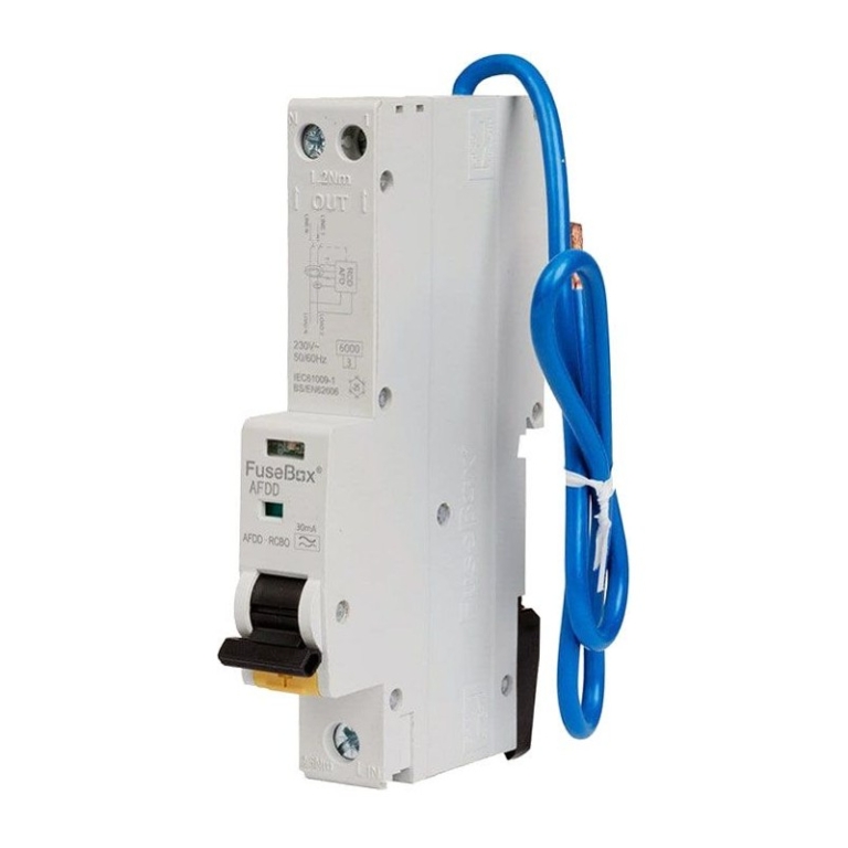 Fusebox AFDD RCBO 32A 30mA 1P+N Arc Fault Detection Device | DTR Electrical Supplies