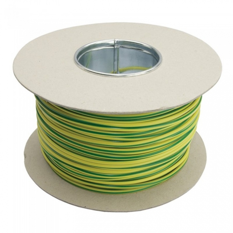 PVC Earth Sleeving 4mm Green / Yellow (100m Drum) | DTR Electrical Supplies