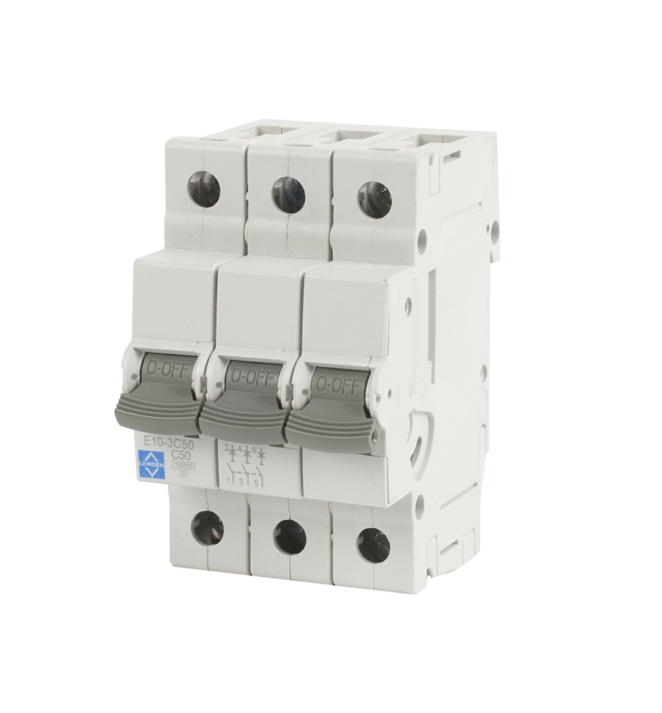 Lewden 3 Phase MCB 50A 10kA 3 Pole Type C | DTR Electrical Supplies