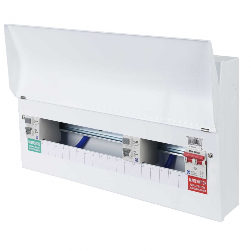 Lewden Pro 15+1 Way Split Load Consumer Unit With 100A Main Switch 2 x ...