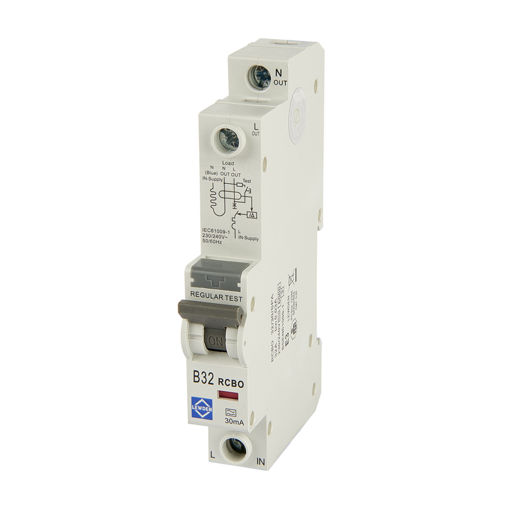 Lewden Type A RCBO 32A 30mA 6kA 1 Pole – B Curve | DTR Electrical Supplies