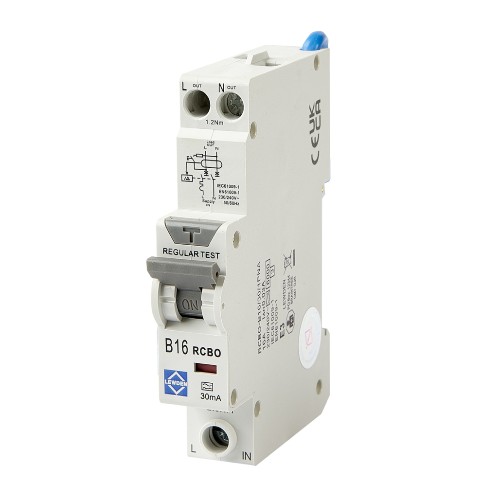 Lewden Compact RCBO 16A 30mA 6kA Double Pole – Type A (B Curve ...