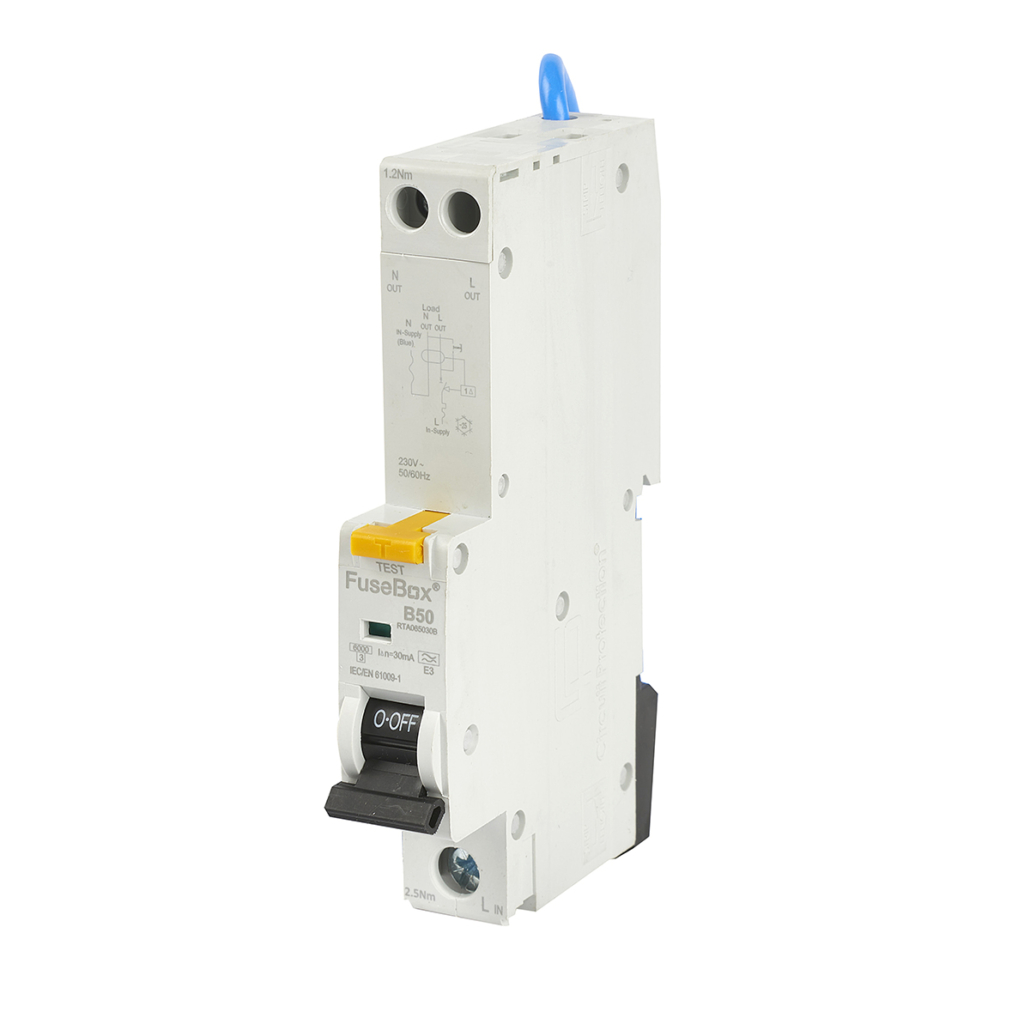 Fusebox Type A RCBO 50A 30mA 6kA B Curve | DTR Electrical Supplies
