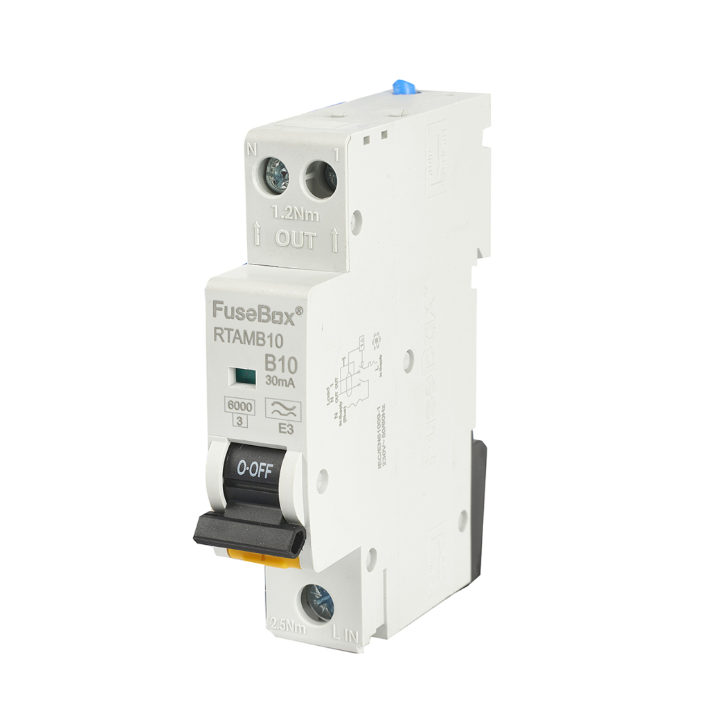 Fusebox Mini RCBO 10A 30mA 6kA Type A – B Curve | DTR Electrical Supplies