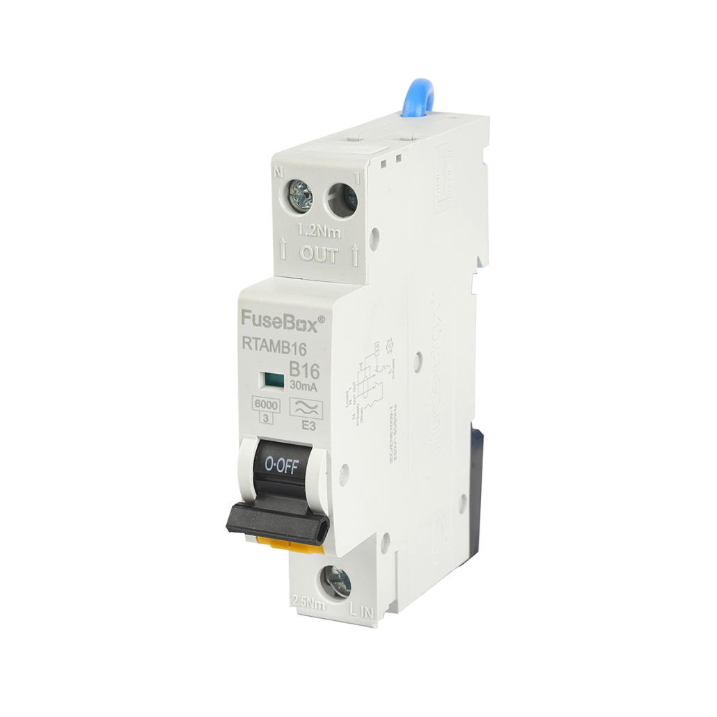 Fusebox Mini RCBO 16A 30mA 6kA Type A – B Curve | DTR Electrical Supplies